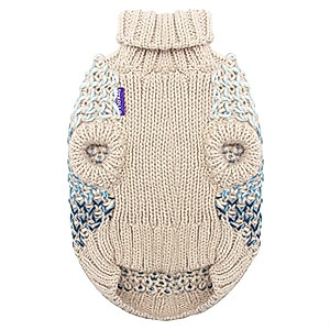 cyeollo Medium Dog Sweater Turtleneck Knitted Dog Sweaters Soft Knitwear Gradient Color Warm Winter Dog Clothes Pet Apparel for Dogs
