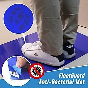 Sticky Mats - Blue Adhesive Mats - Cleanroom Sticky Mats - 30 Sheets Per Mat - Sticky Floor Mats Peel Off for Laboratories, Homes, Construction, Remove Dust and Dirt from Shoes 18X24inch