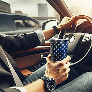 DENNSHH 4th of July American Flag Tumbler 20oz Stainless Steel Patriotic Cup Memorial Veterans Father's Independence Day BBQ Camping Outdoor Travel with Lid Double-Wall Vacuum Insulated