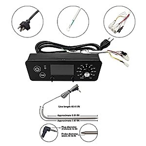 Digital Thermostat Control Board Kit Replacement for Pit BOSS 5 Series Vertical Pellet Smoker with LCD Display , Equipped with Hot Rod Ignitor, RTD Temperature Probe Sensor and Meat Temperature Probes
