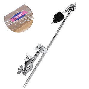 EXCEART Drum Extension Clamps Holder Adjustable Extension Arm Cymbal Boom Arm With Clamp Drum Accessories Silver