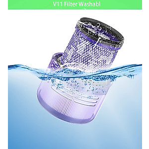 V11 Animal Filter Replacement Compatible with Dyson V11 Torque Drive V11 Animal V11 Complete V11 Extra V15 Detect Vacuums, Part 970013-02.