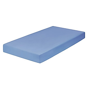 Everyday Kids 2 Pack Fitted Boys Crib Sheet, 100% Soft Breathable Sheet, Fits Standard Size Crib Mattress 28in x 52in, Nursery Sheet - Train/Light Blue