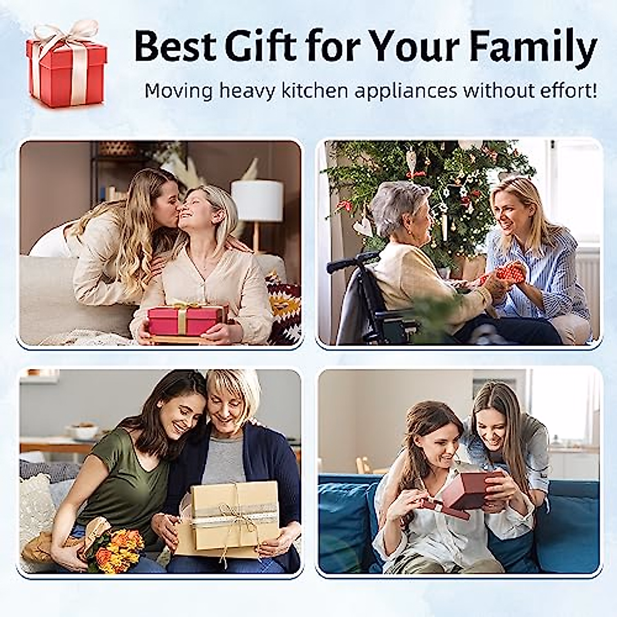 LOPNUR Appliance Slider Cut to Fit, Kitchen Appliance Sliders 360 Degree Rotation Moving on Counter, Coffee Mat Heat Resistant Mat, Appliance Mover for Espresso Machine, Food Processor (Medium, Grey)