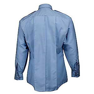Elbeco Men's Paragon Plus Long Sleeve Shirt, Blue - P878-18.5-35