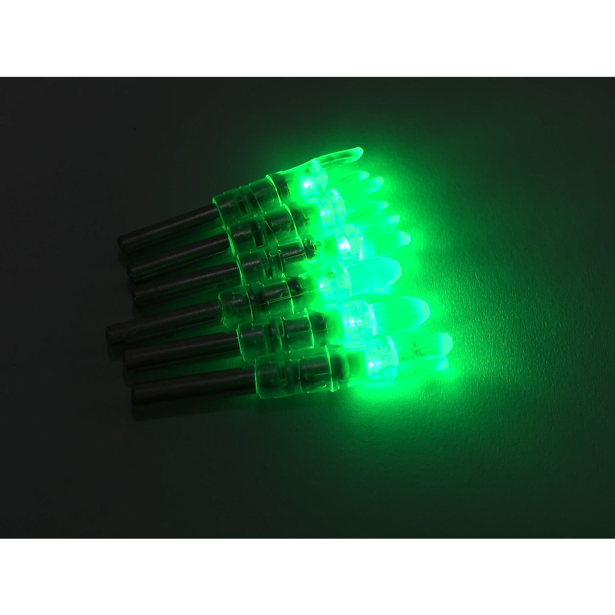 jiexi fashion Compound Bow Arrow Nocks Lighted Led Arrow Nocks for Inside Diameter Pack of 6 (Green)