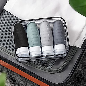 TARJODGY Travel Bottles for Toiletries, Tsa Approved 3oz Travel Size Containers Leak Proof BPA Free Silicone Travel Accessories for Liquid Shampoo Conditioner Lotion