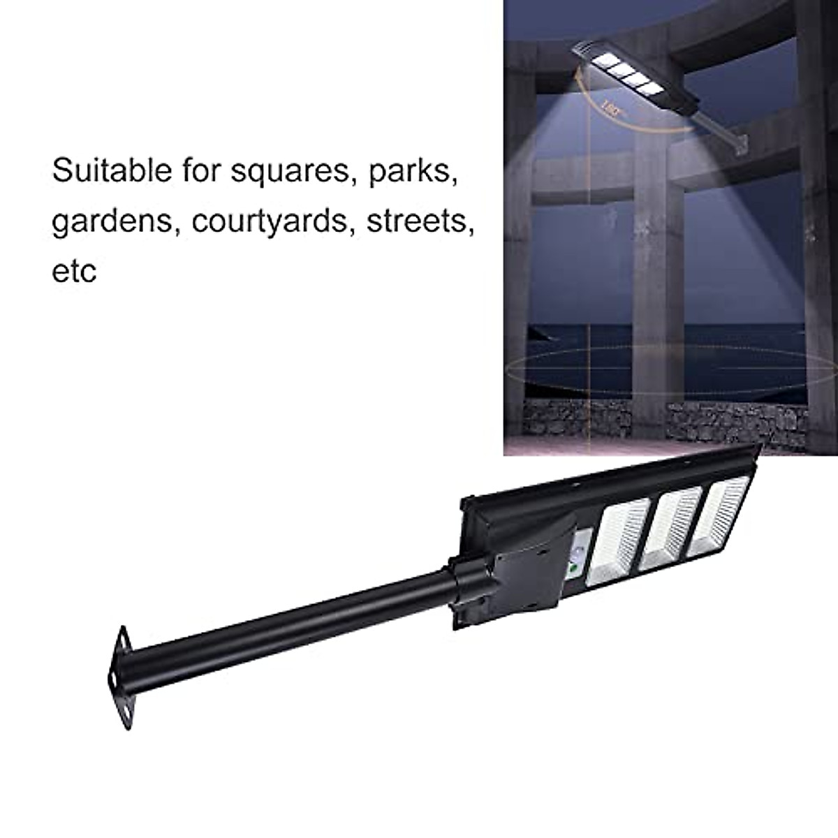 Led Solar Light, IP65 Sealed and Waterproof Solar Security Lights 500W Solar Street Light IP65 Outdoor Waterproof Garden Light for Yard for Home