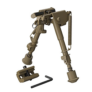 Xaegistac Rifle Bipod Adjustable 6-9 Inch Bipods with Quick Release Adapter for Picatinny/Mlok Rail,Lightweight and Stable for Hunting and Shooting