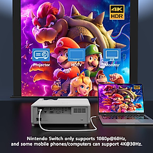 RREAKA Portable Switch Dock USB C to 4K HDMI Conversion Cable for Nintendo Switch/Switch OLED, TV HDMI Adapter Cable Compatible with Nintendo Switch, Steam Deck, Laptop,Tablet, Mobile Phone