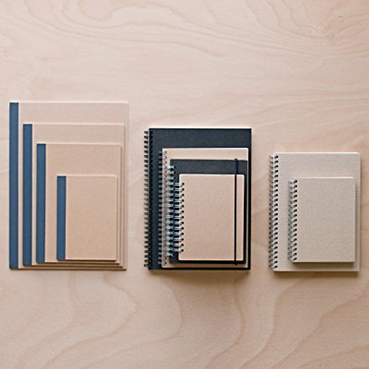 MoMa MUJI Double Ring Notebook B5 80sheets - Pack of 3books Beige