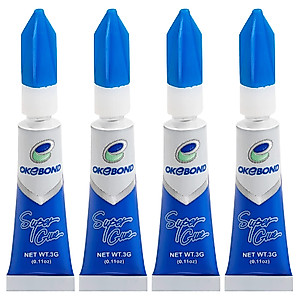 Okebond Super Glue Clear Strong Repair 4 x 3g (Blue OB-OK-4+4pcs)