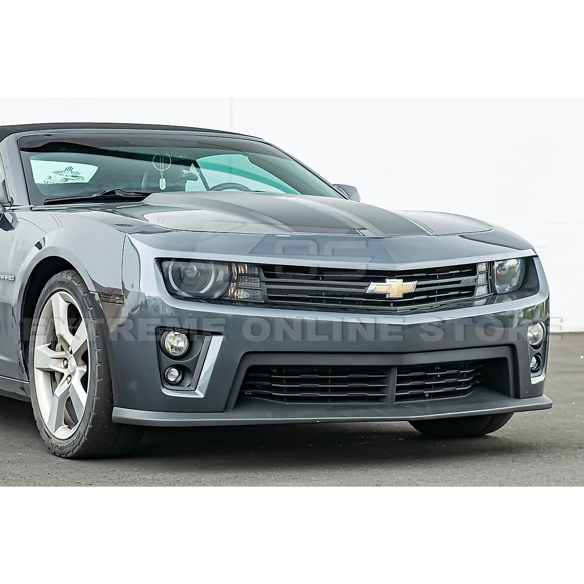 Replacement For 2010-2013 Chevrolet Camaro | ZL1 Style Front Replacement Bumper Cover Upper Lower Grille With Fog Lights
