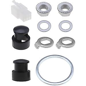 Auto-plaza E-Bike Hub Motor Nuts Bike Safety Washers Electric Bicycle Wheel Lock Nuts Motor Axle Bolt Screw Full Set (M12 Shaft)
