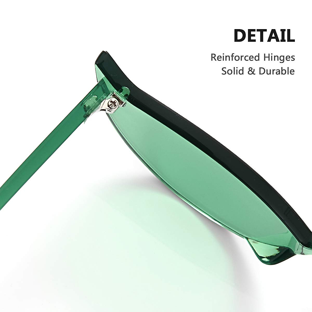 OLINOWL Cat Eye Rimless Sunglasses Oversized One Piece Colored Transparent Eyewear Retro Eyeglasses for Women Men