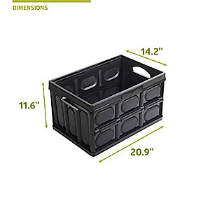 Pearington Collapsible Storage Bins, Stackable Containers for School, Work, Home Organization, 3-Pack