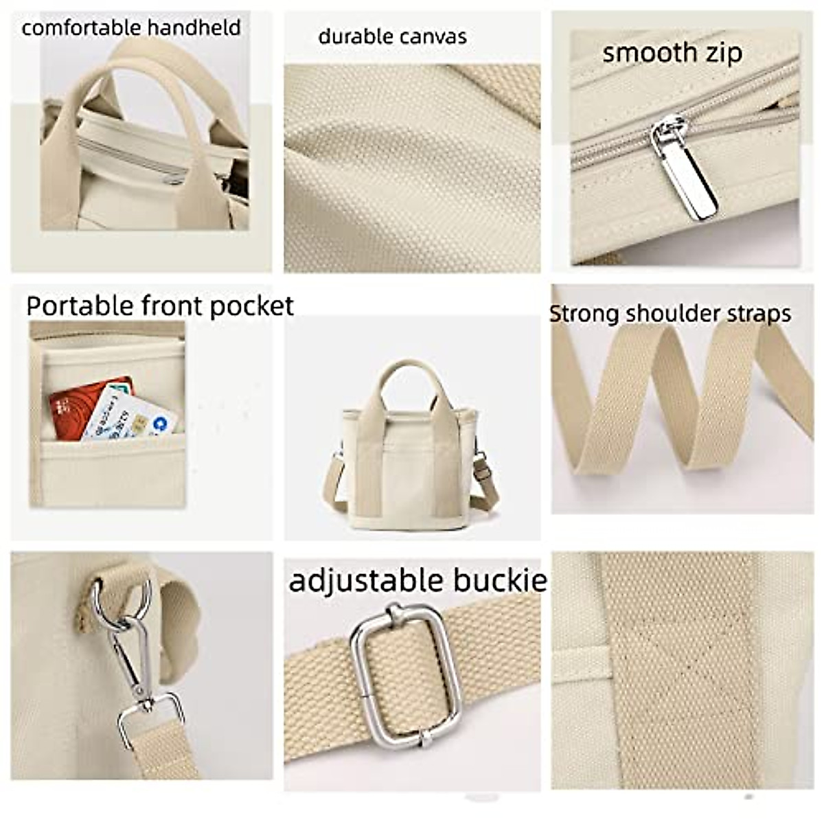 Canvas Tote Bag Crossbody Bag for woman 2 In 1 Large Capacity Multi-Pocket Handbag (pink)