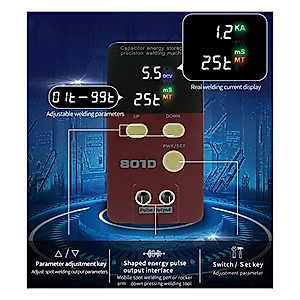 ALSUP Battery Pack Spot Welder 801D Pulse Spot Welder Precision Battery Welder 12KW Capacitor Energy Storage Spot Welder 18650 14500 Lithium Battery Pack Construction