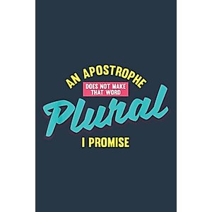 Apostrophe Plural Grammar Word Spelling Idea: Special designed covers, with lines inside