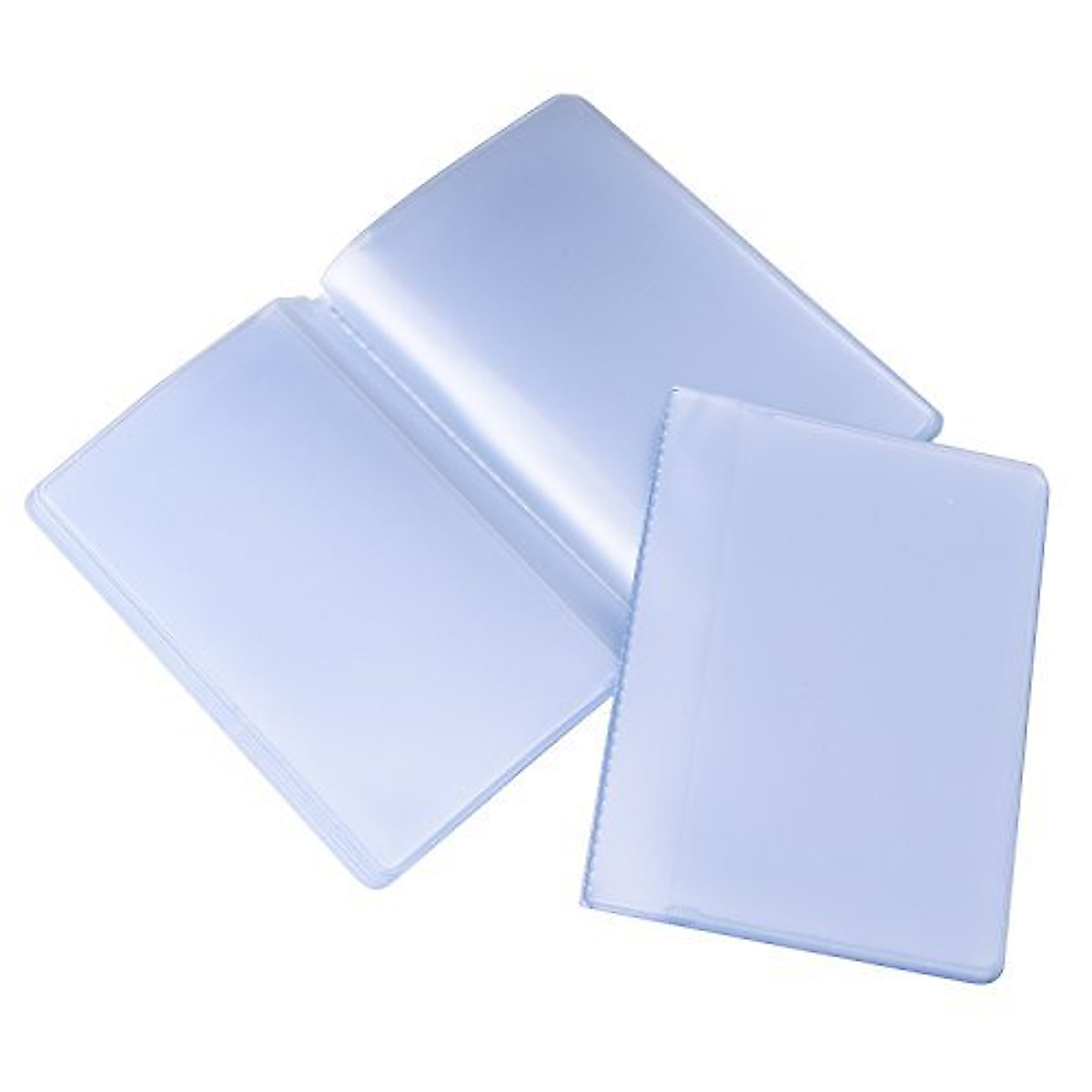 Shappy 2 Pieces Plastic Wallet Insert Credit Card Holder with 10 Page 20 Slots and 10 Page 10 Slots, Transparent