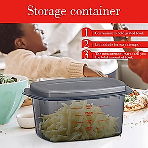 Ourokhome Professional Box Graters with Container, Stainless Steel 4 Sides, Kitchen Slicer Shredder Zester Grater for Parmesan Cheese, Vegetables, Ginger, 10 Inch, a Resistant Glove for Gift (Black)