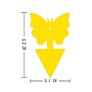 Yellow Sticky Trap for Gnats, 40 Pcs Fruit Fly Trap for Indoor House, Double Side Sticky Trap for Flying Plant Insect Like Fungus Gnat, Fruit Fly, Mosquito, White Fly