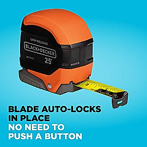 beyond by BLACK+DECKER Tape Measure, Grip Release, Autolock & Self Lock, 25-Foot (BDHT36725AP)
