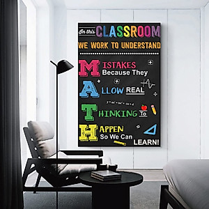 AOMACA Classroom Posters MATH In This Classroom Math Teacher Classroom Poster Class Posters Decor High School Classroom Rules 12x18inch(30x45cm)