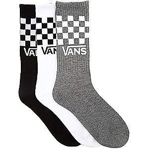 VANS | Classic Check Crew-Socks, Assorted, Large (9.5-13)