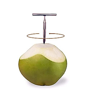 SynSpiritStore Heavy Duty Food Grade Stainless Steel Tender Green Coconut Opener, Pack of 1
