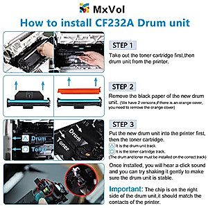 MxVol Compatible Drum Unit Replacement for HP 32A CF232A Drum Yields Up to 23,000 Pages use for HP Laserjet Pro M148dw M203dw M227fdw M118dw M148fdw M227fdn Printer, 1-Pack