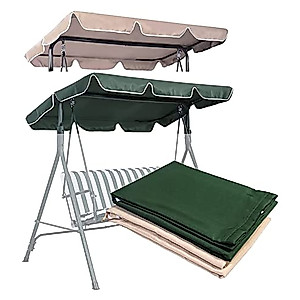 Swing Canopy Cover Swing Chair Canopy Replacement Waterproof UV Resistant Cover Patio Hammock Cover Top Garden Outdoor Only Swing Canopy for Outdoor Garden Patio 22.6.16