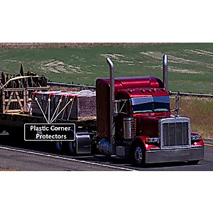 Mytee Products 20 Pack Yellow 4" Flatbed Edge Protectors with Carrying Case - 4" Winch Ratchet Straps Plastic Corner Protectors for Flatbed Cargo Load