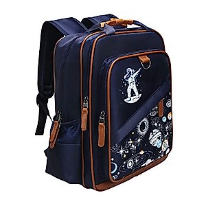 School Backpack 15" with Laptop Sleeve | Kids Galaxy Space Book Bag Dabbing Spaceman Astronaut | Stars Rucksack Lightweight Water Resistant and Durable for Travel and Hiking