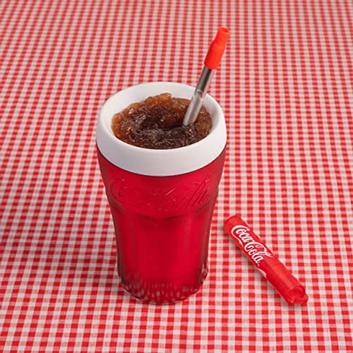 ZOKU Coca-Cola Float & Slushy Maker, Retro Make and Serve Cup with Freezer Core Creates Single-serving Smoothies, Slushies and Milkshakes in Minutes, BPA-free, Set of 2