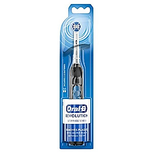 Oral-B Revolution Battery Toothbrush with (1) Brush Head, Black, Batteries Included