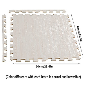 Wisfor Interlocking Foam Floor Tiles 23.6 X 23.6 Inch Puzzle Exercise Mats for Cushions for Workouts Protective Flooring Foam Mats (12 Packs)