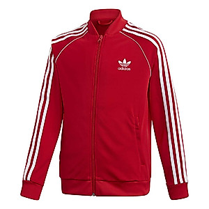 adidas Originals unisex-youth SST Track Top Scarlet/White Large