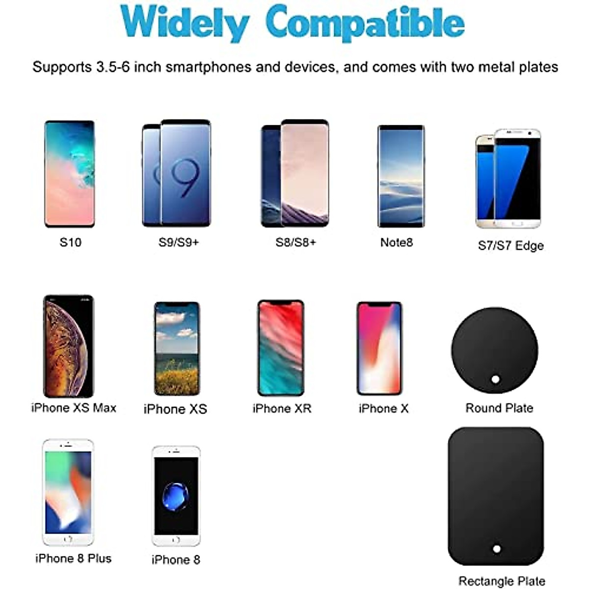 Air Vent Phone Holder, Magnetic Car Mount Phone Holder Cradle for iPhone 13/13 Pro/13 Pro Max/13 Mni/12/Mini/Pro Max/11/11 Pro/XR/ X/8 Galaxy S10/S9/S8/S7/S6/S5, LG and More