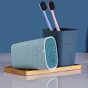 MXIAOXIA Mouthwash Cup Wash Cup Home Brushing Cup Cute Tooth Cylinder Cup Couple Toothbrush Cup Set