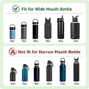 Prurex Straw lid for Hydro Flask 12-64 oz Wide Mouth,Replacement Lid with Straw for Hydroflask/Thermoflas/Iron Flask/Takeya/Simple modern 2.28"Wide Mouth Bottles（1 pack)