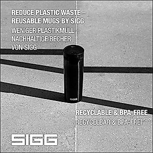 SIGG - Insulated Coffee Cup - Travel Mug Miracle Black - Hot & Cold, Leakproof, BPA Free - 18/8 Stainless Steel - 9oz