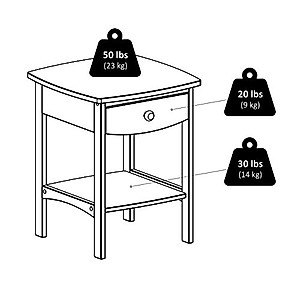 Winsome Wood Claire Accent Table, White