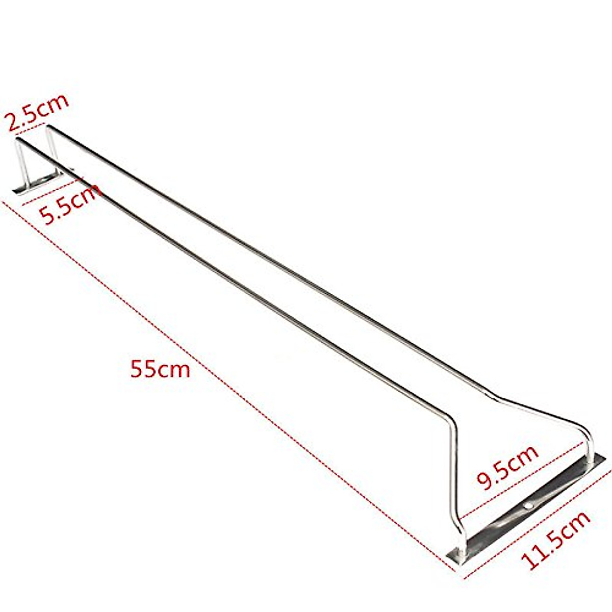 Fangfang Stainless Steel Wine Glass Hanger Rack, Wall Mounted Wine Rack,Under Cabinet Stemware Rack (21 Inch)