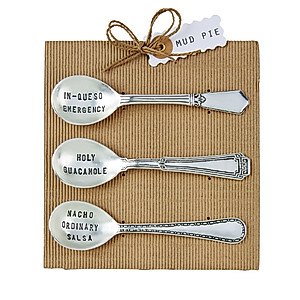 Mud Pie, Silver Circa Salsa Spoon Set 6" Length