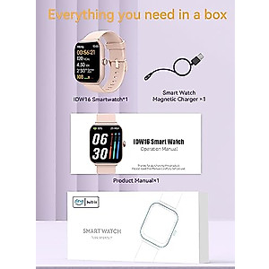 Quican Smart Watch for Women, Health Fitness Watch iPhone Android Compatible, Activity Tracker with Heart Rate/Sleep Monitor/Step Calorie Counter/1.95'' Screen, 100 Sports, IP68 Waterproof Watch