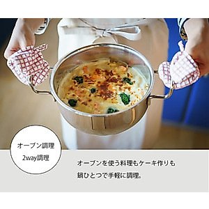 Miyazaki Seisakusho GEO-15YH Geo Yukihira Pot, 5.9 inches (15 cm), Made in Japan, Compatible with Induction All Heat Sources, 7 Layers Construction