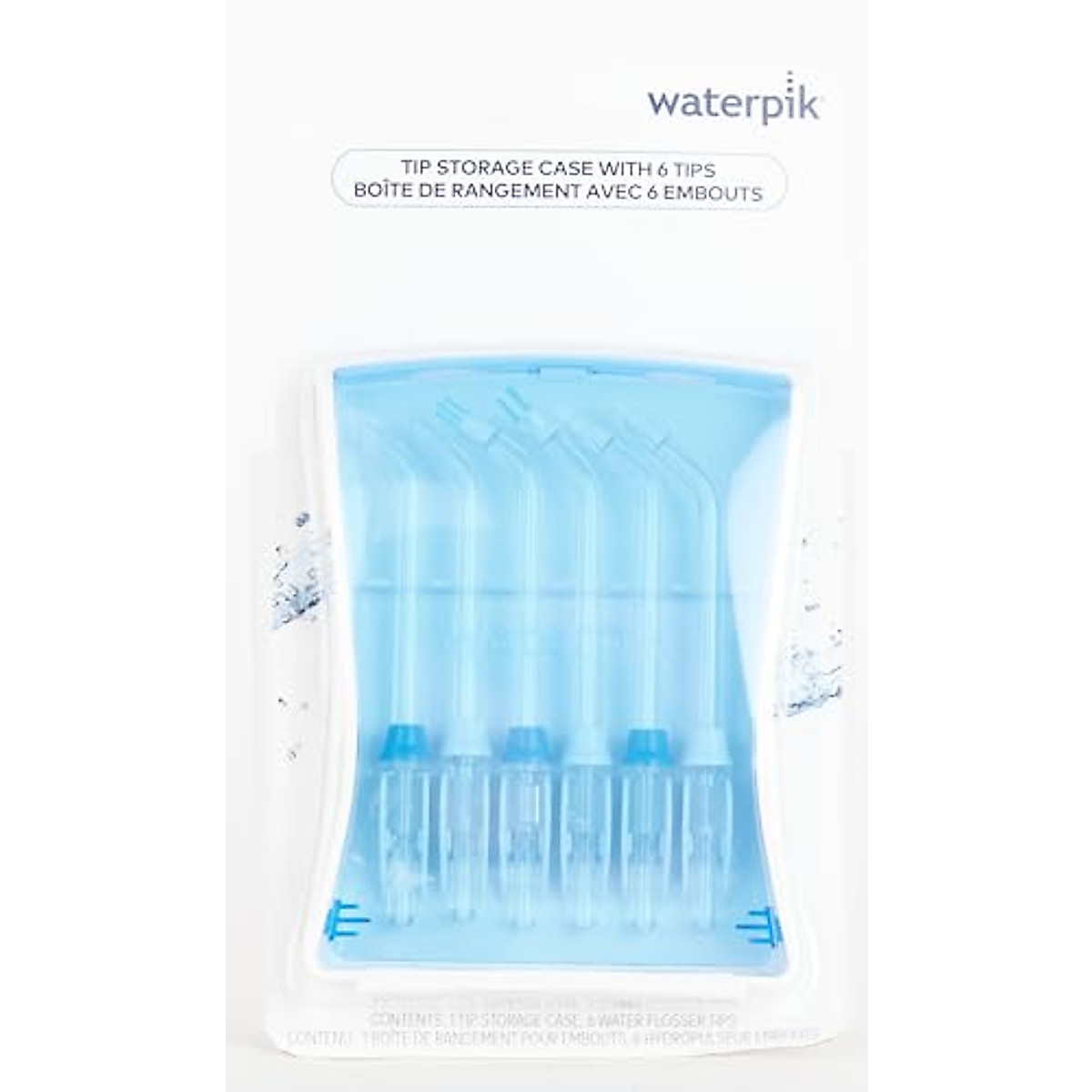 Waterpik Water Flosser 6 Count Replacement Tips With Case, Convenient, Hygienic and Sturdy for Easy Storage and Travel, Includes Precision, Orthodontic, Plaque Seeker Refill Heads Nozzles