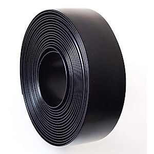 50ft Long 2" Wide Vinyl Chair Strapping. Repair & Replacement Matte Finish. for Patio Outdoor Lawn Garden Durable Attractive (Black)