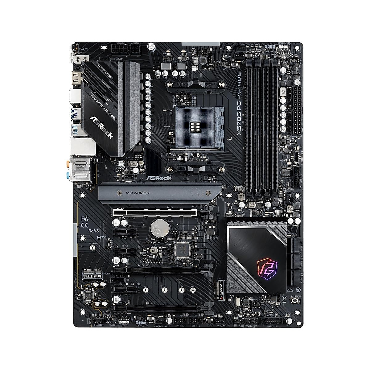 Asrock X570S PG Riptide AMD X570 AM4 Socket Ryzen DDR4 5000+ (OC) MHz 128 GB Motherboard ATX SATA3 6.0 Gb/s